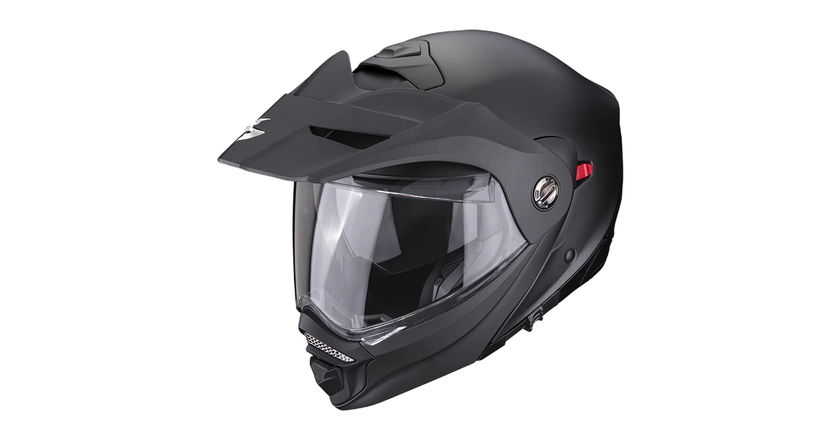 Scorpion ADX-2 Solid Matt Pearl Black crossover bukósisak XS (53-54cm) - Felnyitható sisak