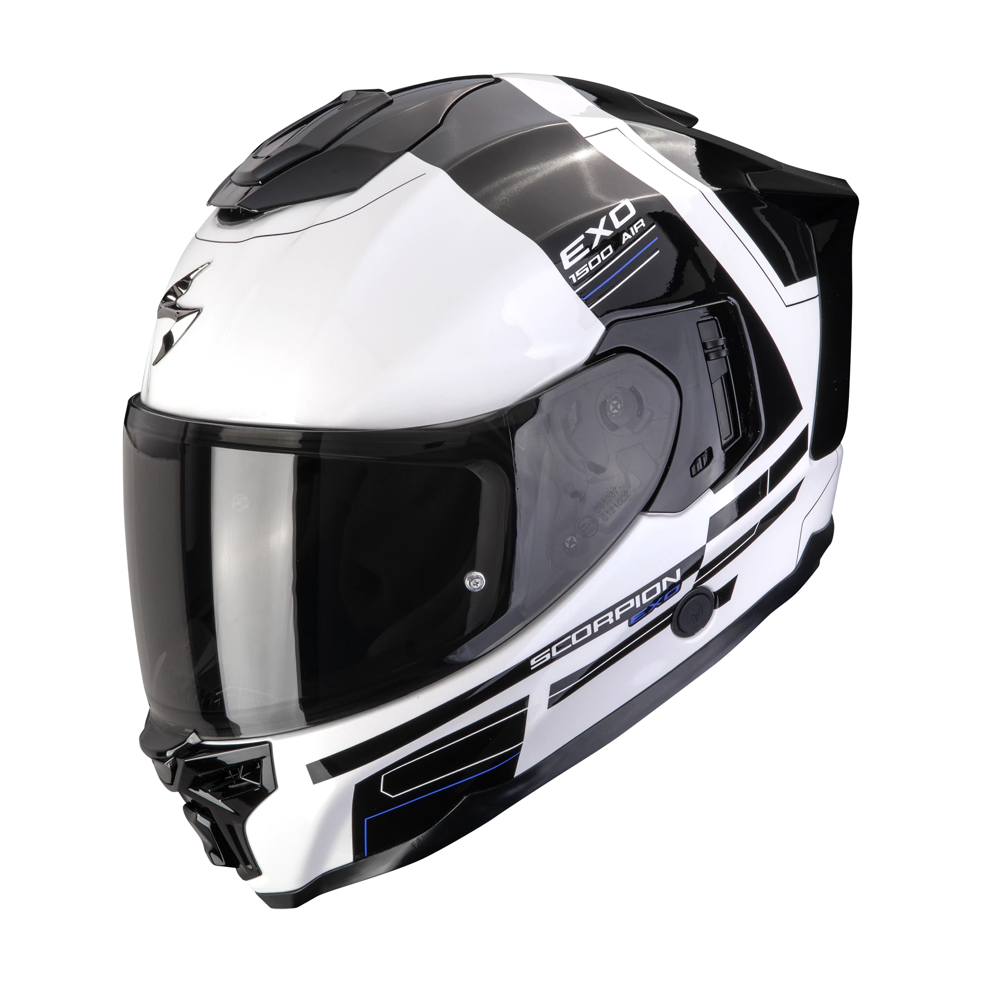 Scorpion Exo-1500 Air Dual White-Black-Blue zárt bukósisak XS (53-54cm ...